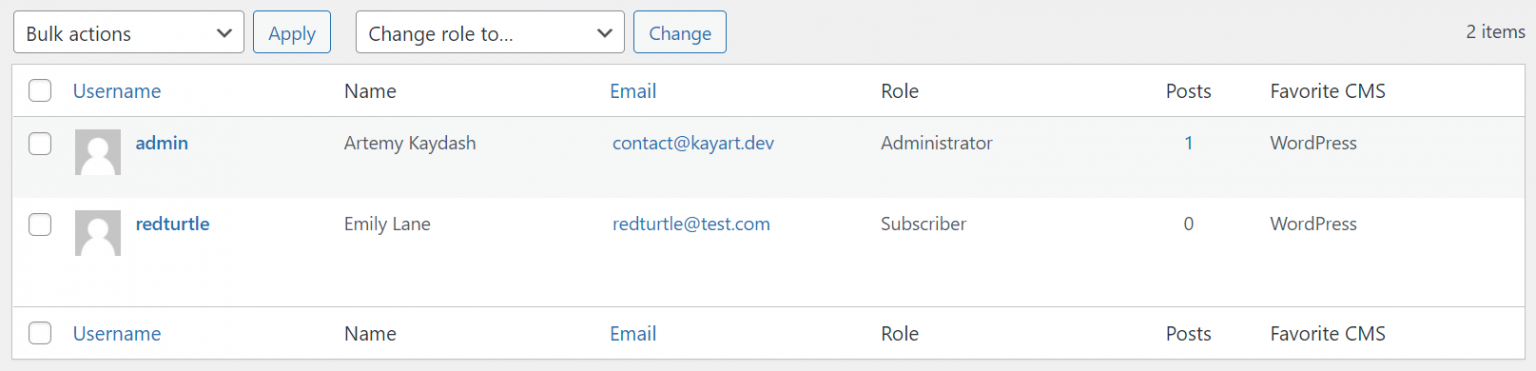 How To Add Custom Filters To The Wordpress Users Table Artemy Kaydash